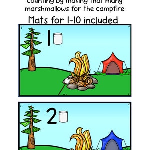 Camping Theme Playdough Mats, Camping Theme Math, Camping Theme ...