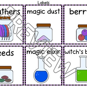 Halloween Potion Station Dramatic Play, Witch Dramatic Play, Halloween ...