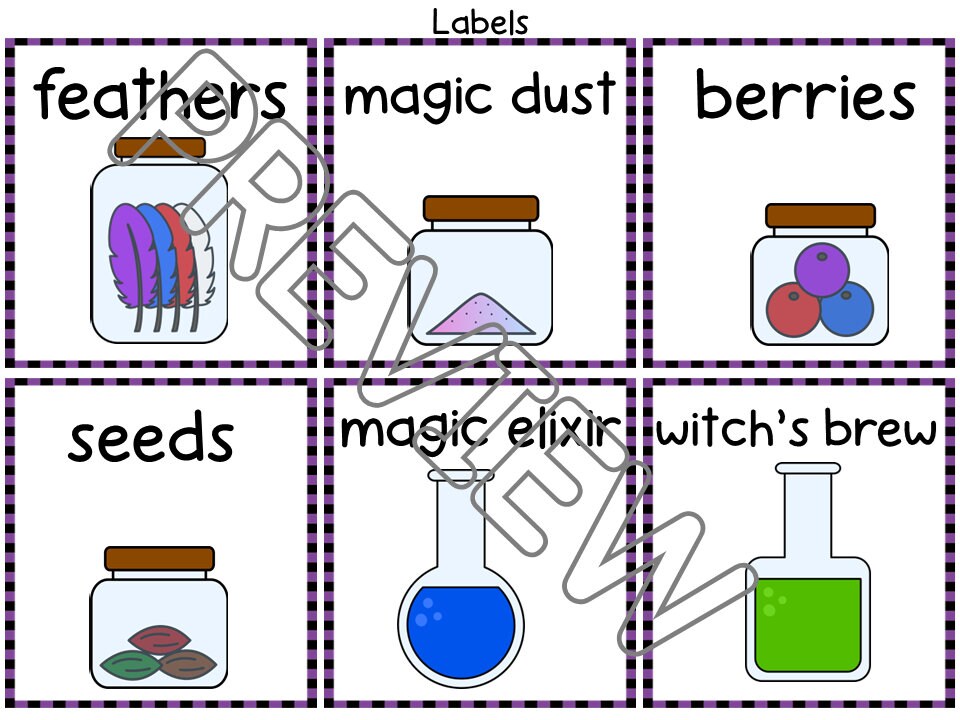 Halloween Potion Station Dramatic Play, Witch Dramatic Play, Halloween ...