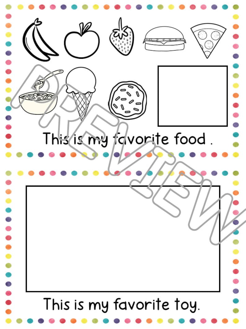 All About Me Theme Book, Printable Book for All About Me, Preschool All ...