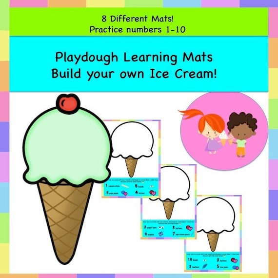 Playdough Mat Playdough Learning Preschool Learning - Etsy