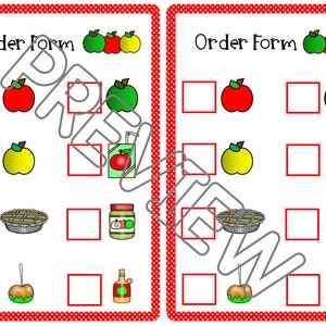 Apple Stand Dramatic Play Set, Printable Apple Activities, Dramatic ...