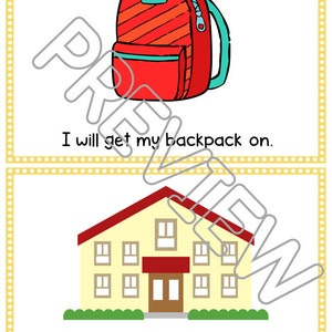 Getting Ready for School Social Skills Story, Morning Routine Visuals ...