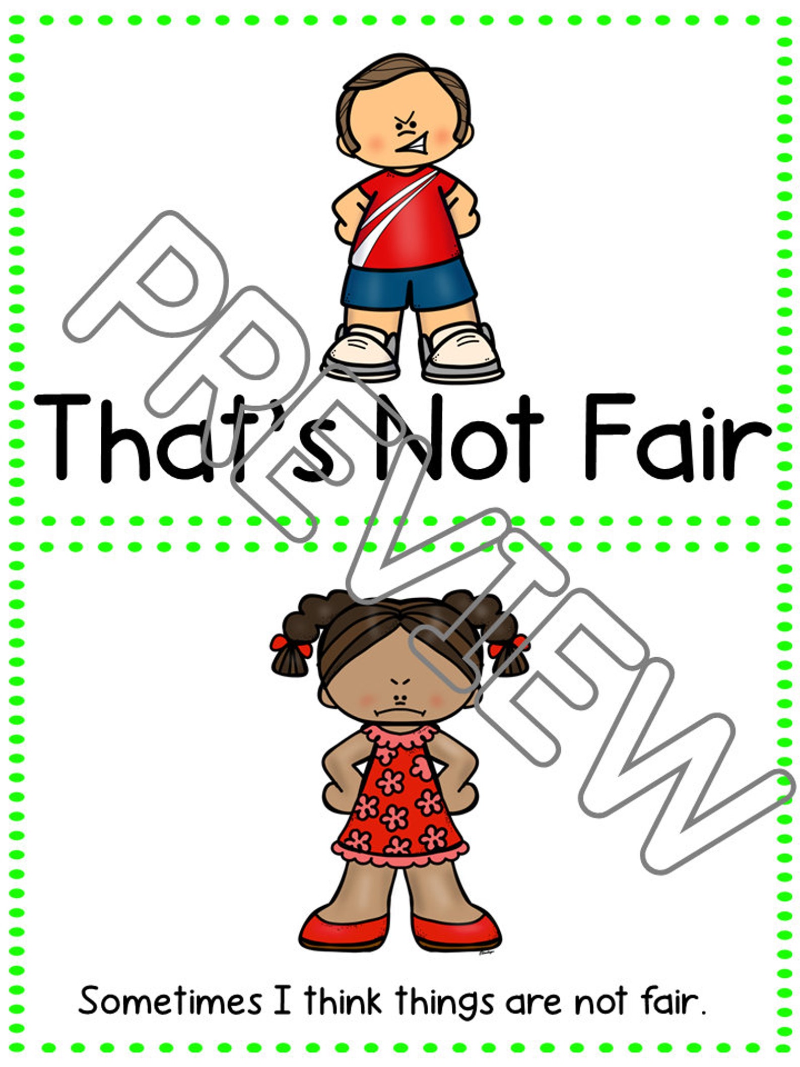 Fairness Social Skills Story, Fairness Lesson, It's Not Fair Story ...