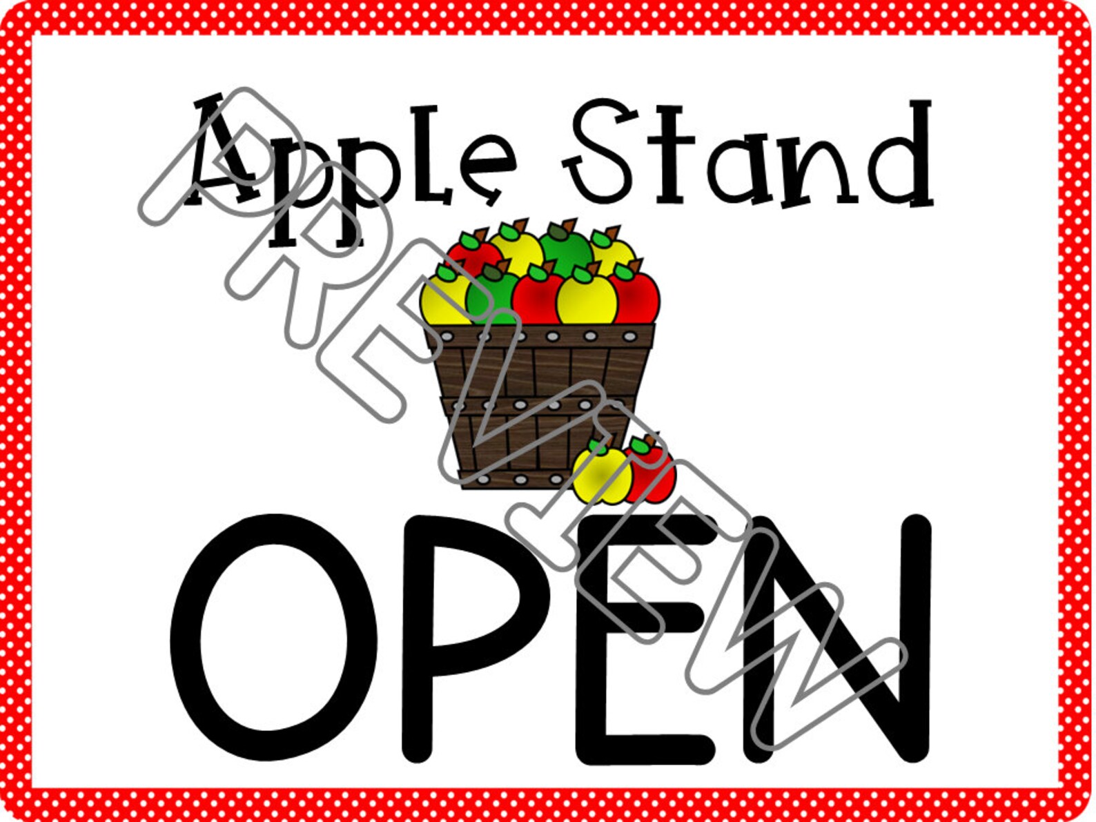 Apple Stand Dramatic Play Set, Printable Apple Activities, Dramatic ...