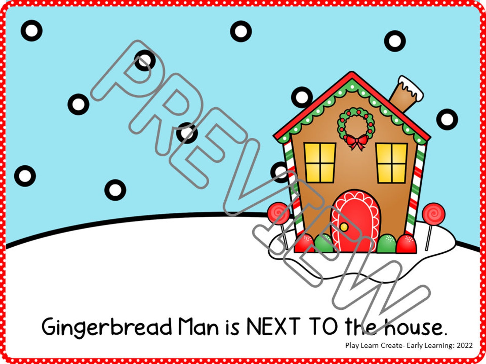 Gingerbread Man Interactive Book, Gingerbread Man Prepositions ...
