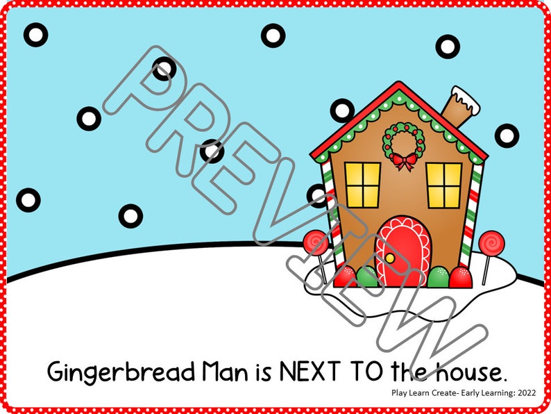 Gingerbread Man Interactive Book, Gingerbread Man Prepositions ...