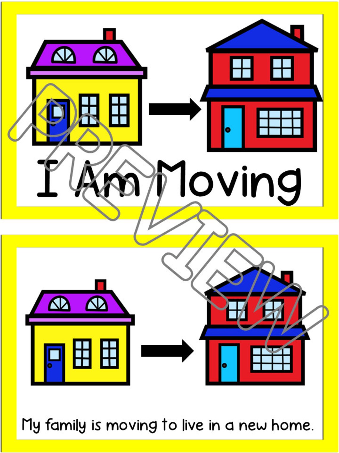 Moving Social Skills Story, Printable Social Story, New House Story ...