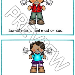 Printable Social Skills Story for Preschool, Feeling Mad, Calming ...