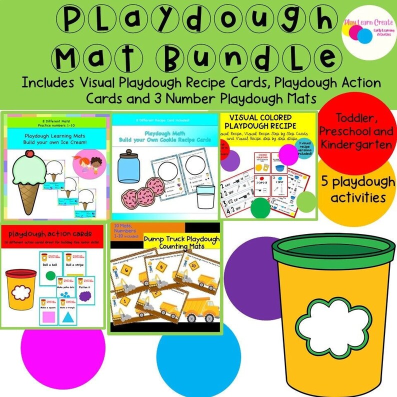 Playdough Mats, Playdough Mat Numbers, Counting Activity, Fine Motor ...