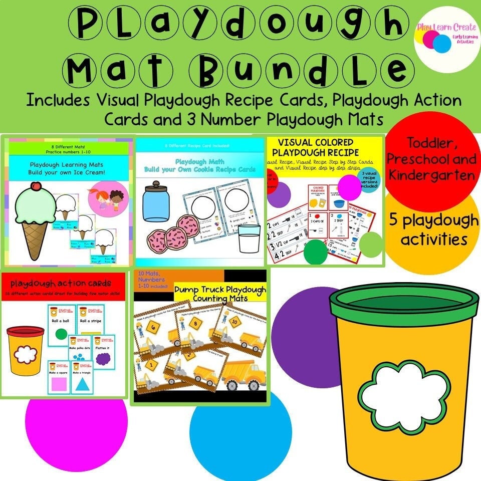 Playdough Mats, Playdough Mat Numbers, Counting Activity, Fine Motor ...