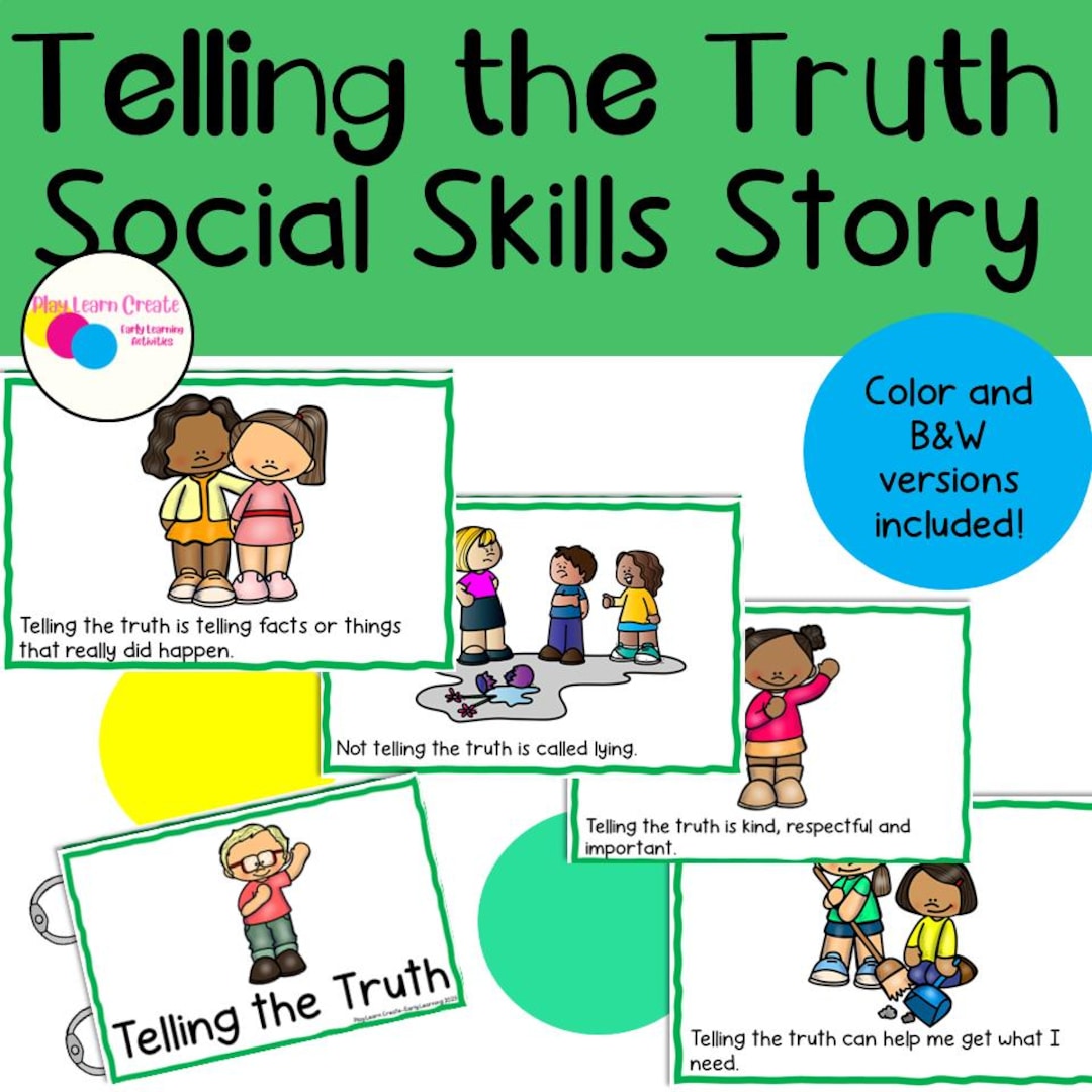 Telling the Truth Social Skills Story, Honesty Social Skills Story ...