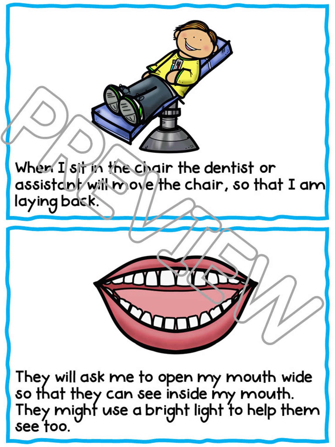 Going to the Dentist Printable Social Skills Story, First Dentist Visit ...