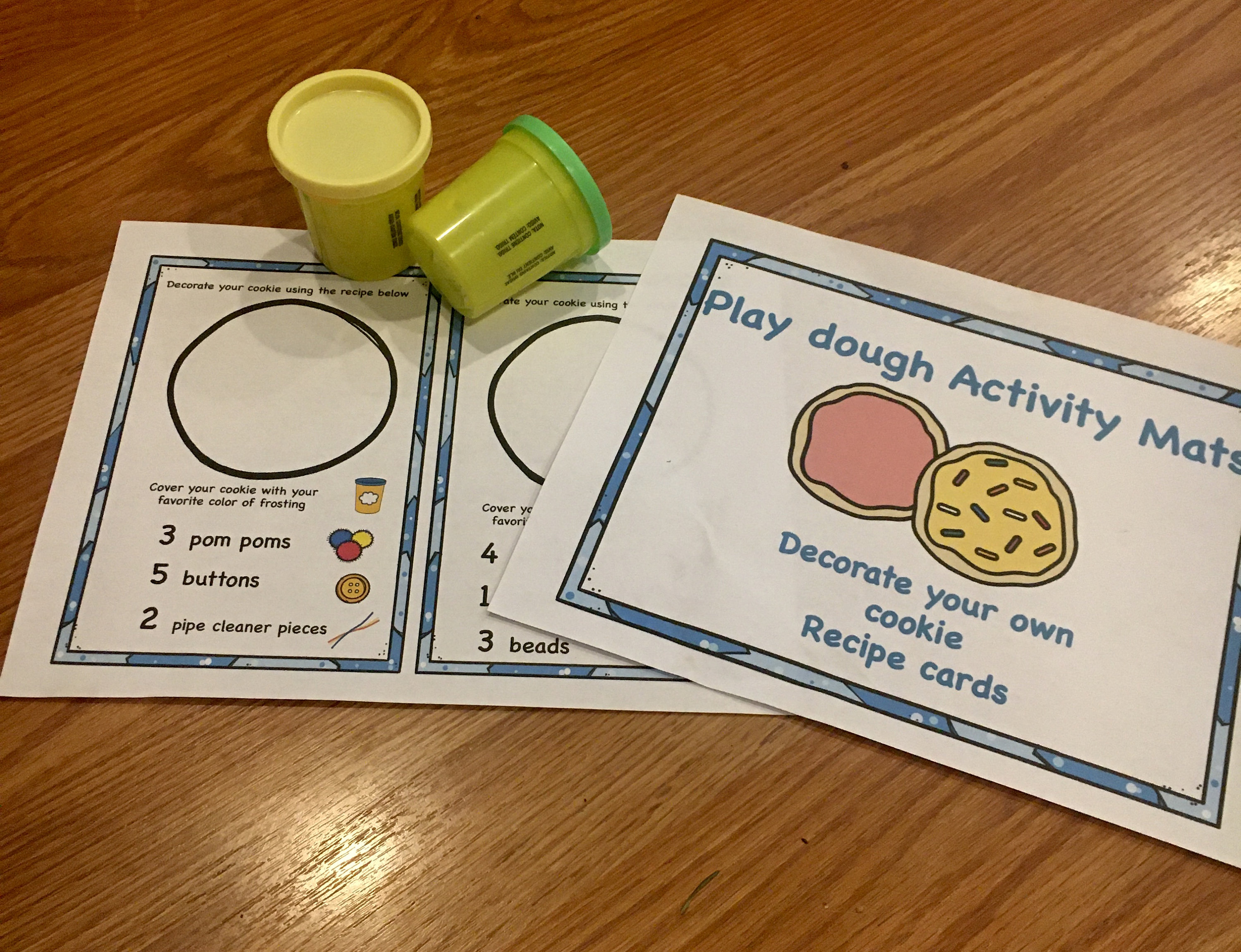 Cookie Playdough Mat, Bakery Theme Playdough, Playdough Learning ...