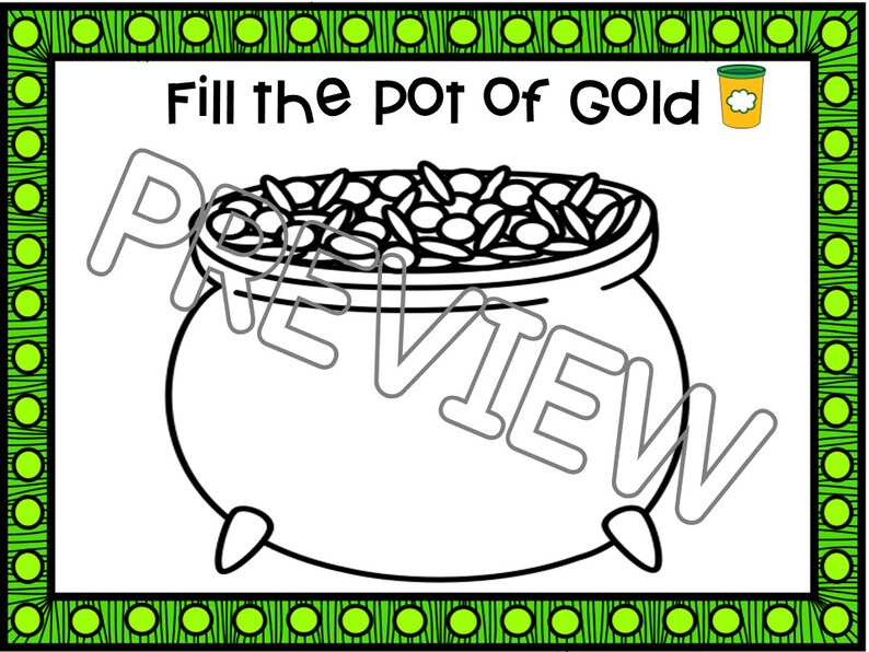 Printable St. Patricks Day Playdough Mats, Shamrock Playdough, Shamrock ...