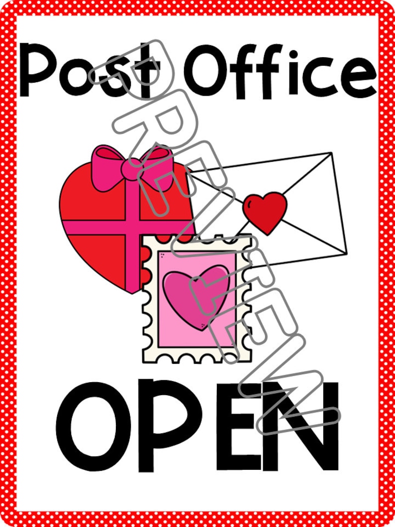 Valentine's Day Dramatic Play Set, Valentine's Day Post Office, Post ...