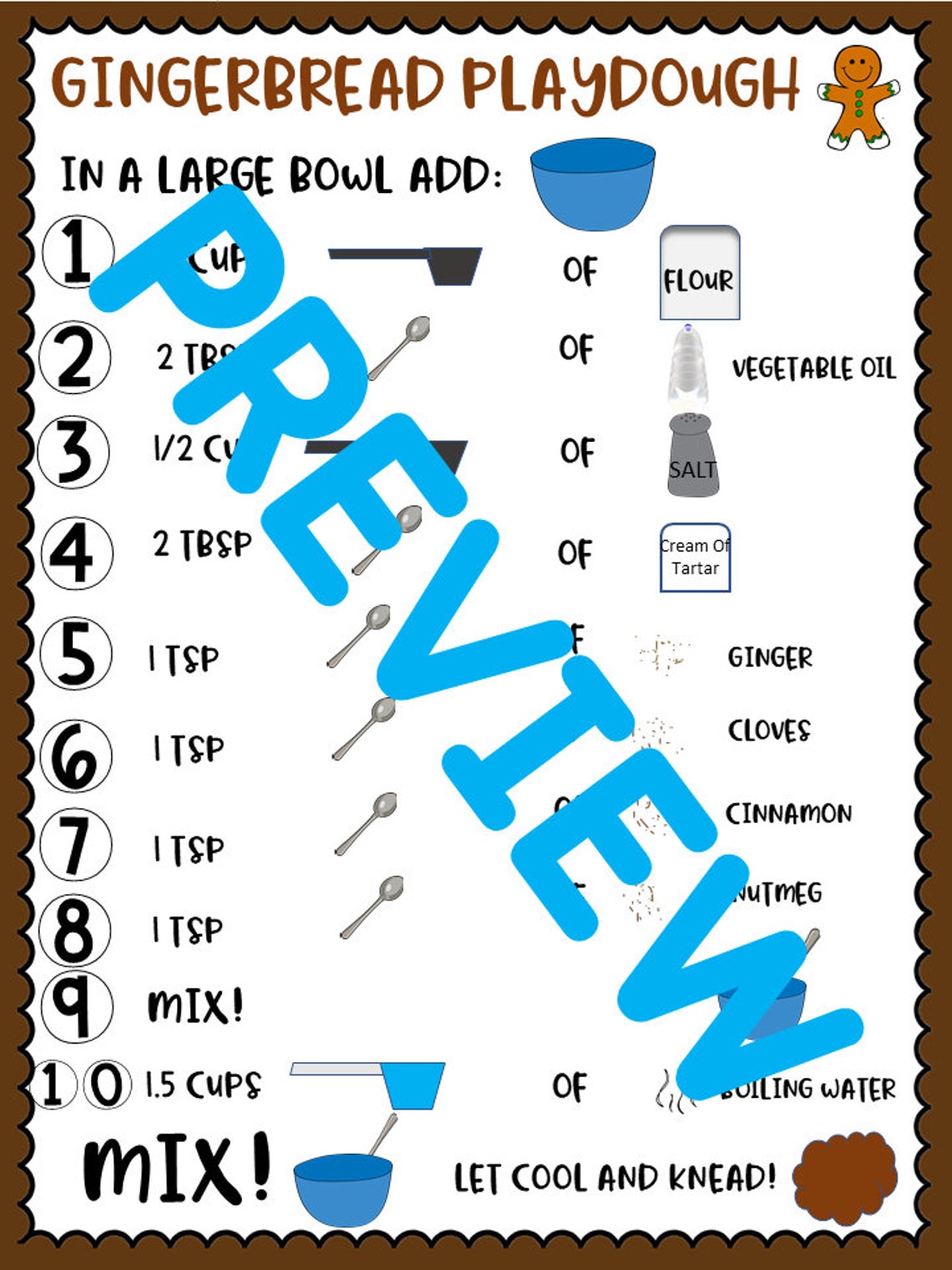 Playdough Recipe, Printable Cards, Gingerbread Playdough, Pumpkin ...