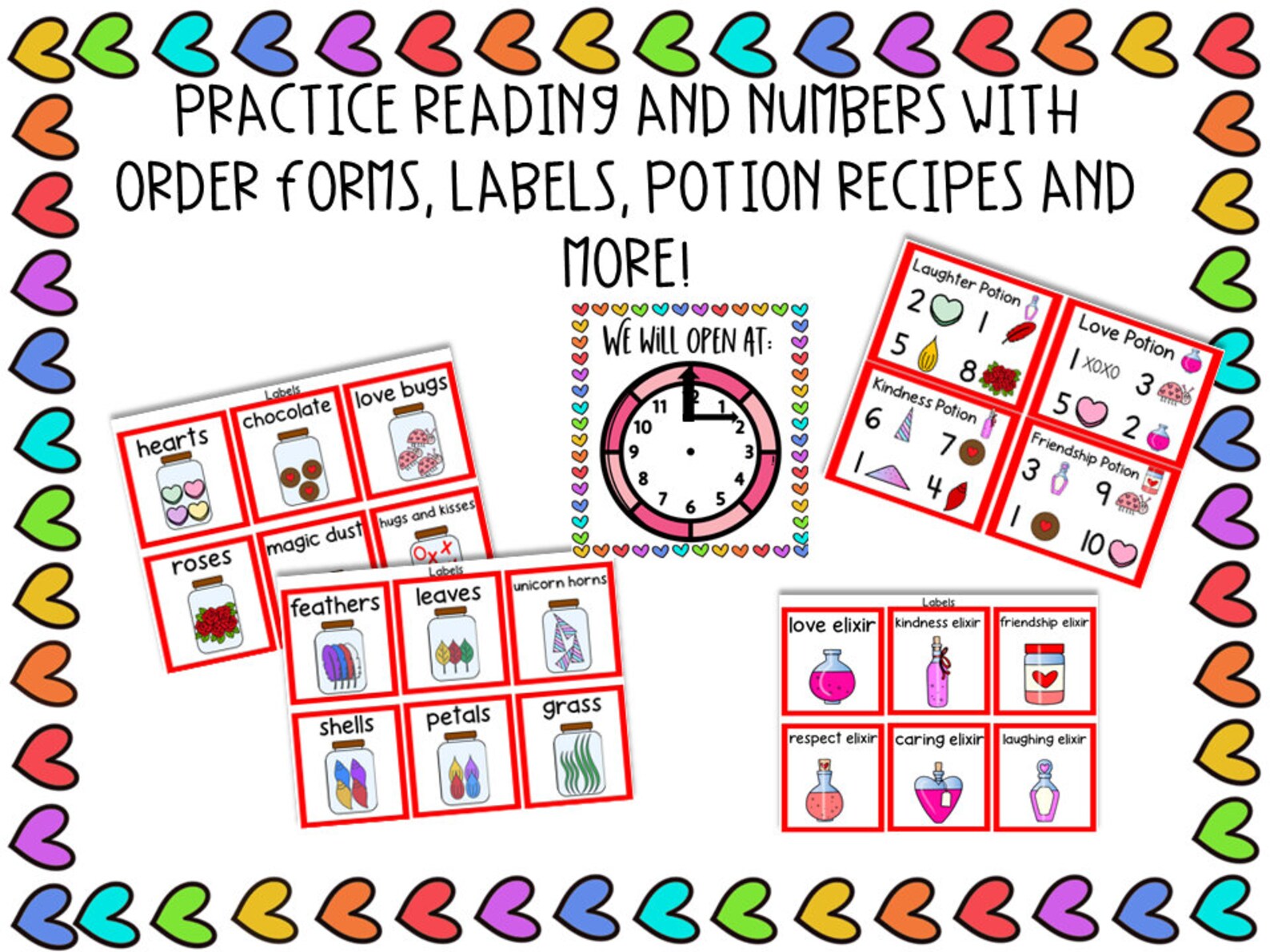 Love Potion Dramatic Play Set for Valentine's Day, Pretend Play for ...