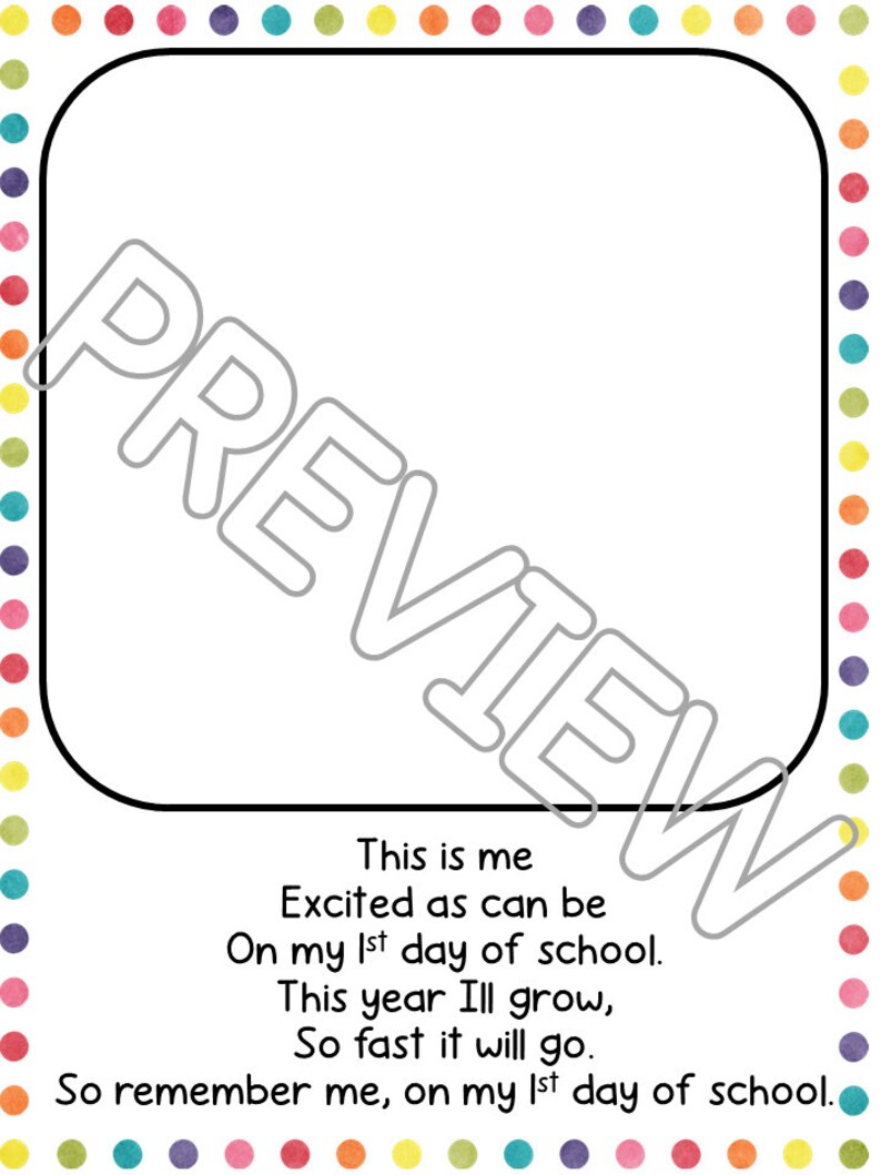 First Day of School Activities, Printable First Day of School Craft ...