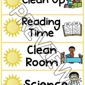 Printable Summer Picture Schedule Cards, Visual Schedule for Summer ...