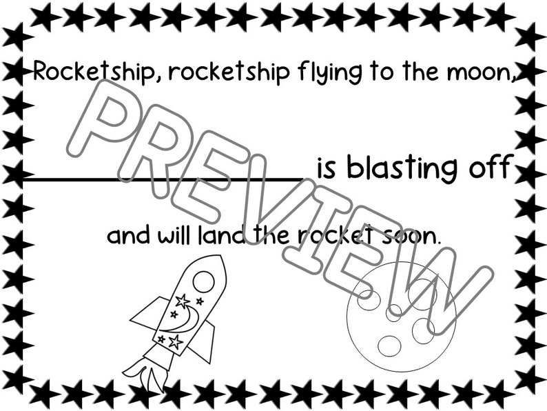 Space Theme Poem, Name Poem, Printable Space Theme Learning, Space ...