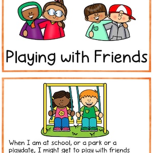 Starting Preschool Social Skills Story, Going to Preschool, First Day ...