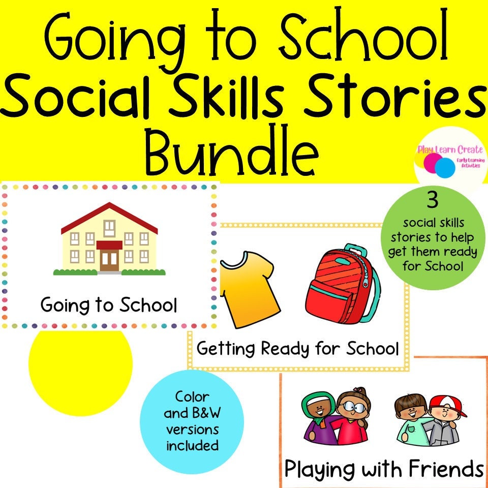 Going to School Social Skills Story, Starting School, First Day of ...