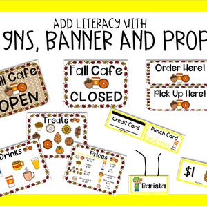 Fall Cafe Dramatic Play, Coffee Shop Dramatic Play, Fall Pretend Play ...