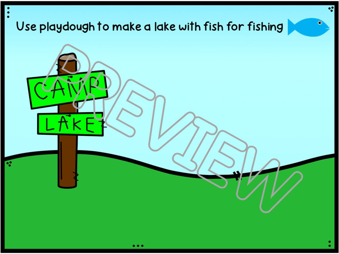 Camping Theme Playdough Mat, Camping Theme Learning, Camping Theme ...