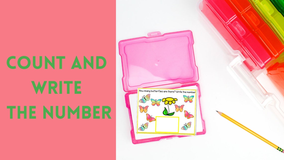 Butterfly Lesson, Math Task Cards, Preschool Math Activity, Prek Math ...