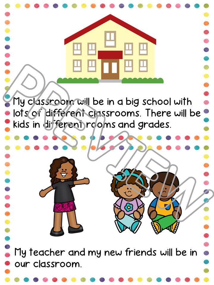 Going to School Social Skills Story, Starting School, First Day of ...