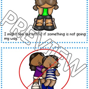 Hitting Social Skills Story, Hitting Visuals, Safety Story, No Hitting ...