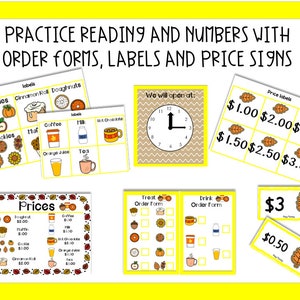 Fall Cafe Dramatic Play, Coffee Shop Dramatic Play, Fall Pretend Play ...