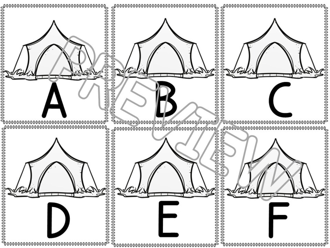 Camping Theme Printables, Printable Letter Activities, Preschool ...