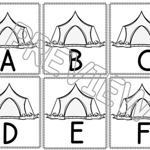 Camping Theme Printables, Printable Letter Activities, Preschool ...