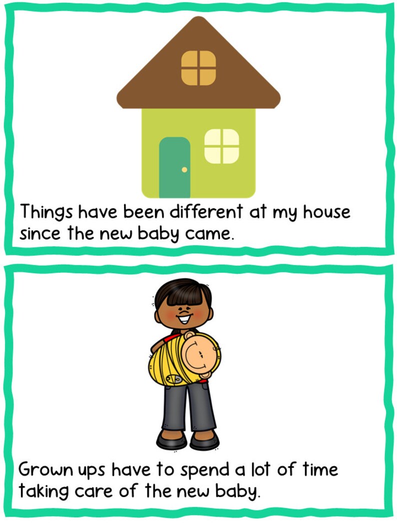 New Baby at Home Social Skills Story, Printable Social Skills Story ...
