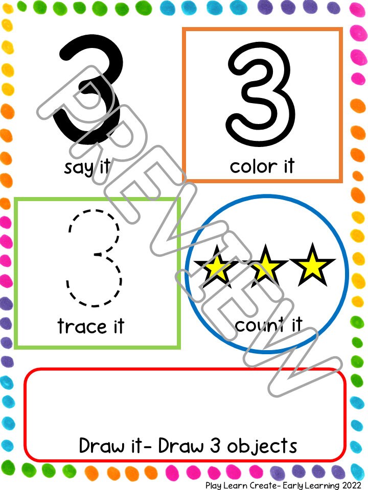 Number Activity Book, Number Printables for Preschool Math ...