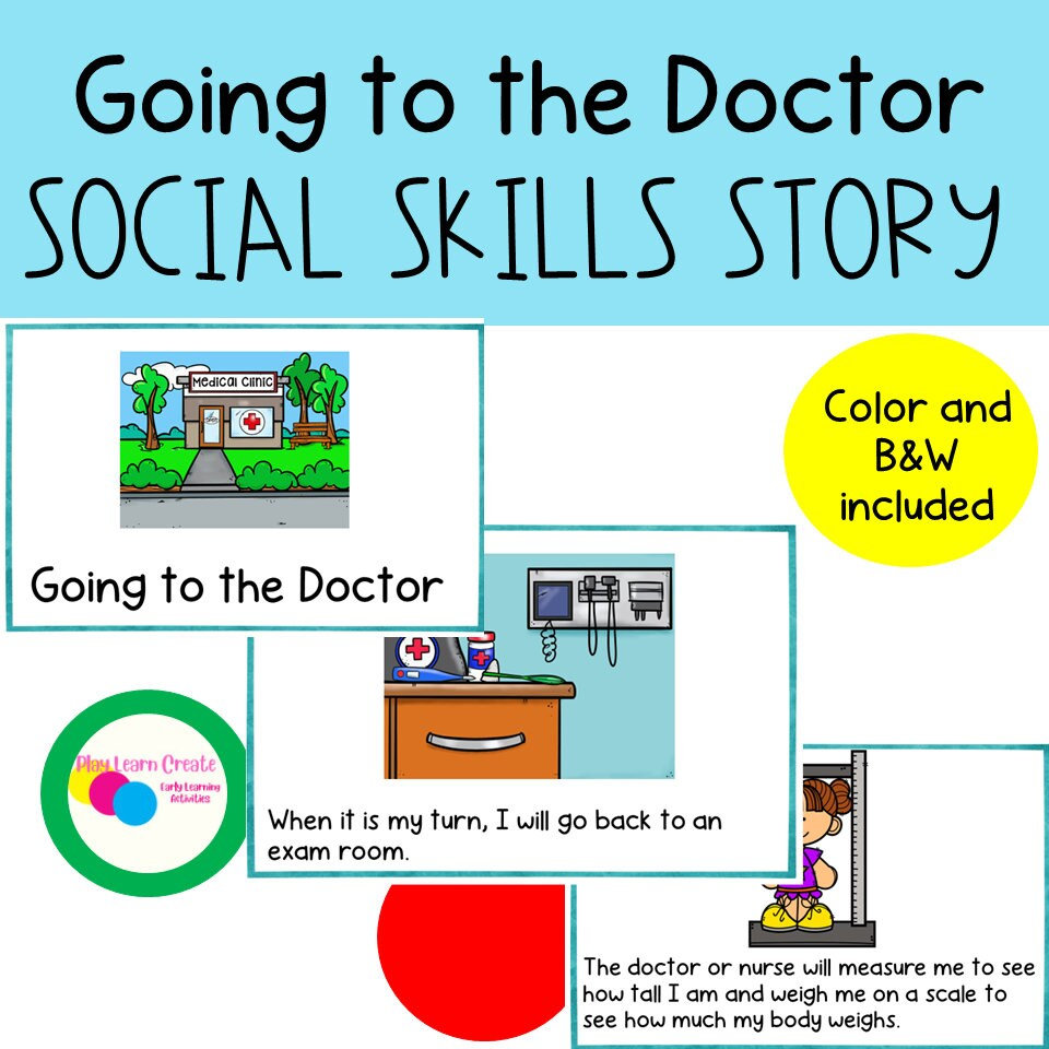 Going to the Doctor Social Skills Story, Getting a Checkup, Health ...