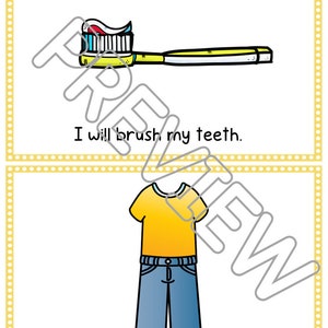 Getting Ready for School Social Skills Story, Morning Routine Visuals ...