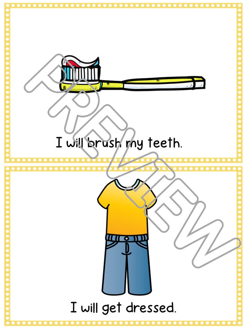 Getting Ready for School Social Skills Story, Morning Routine Visuals ...