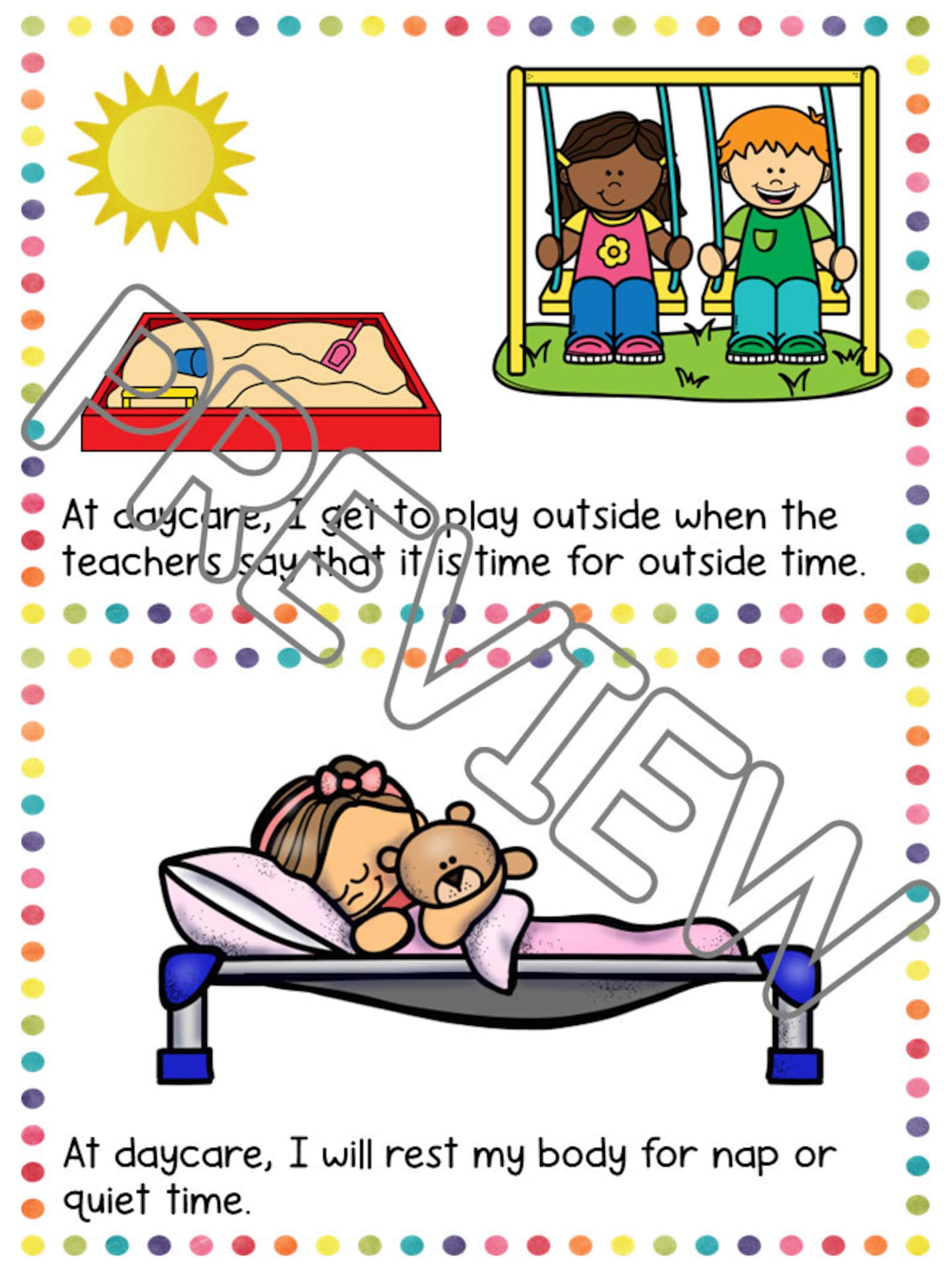 Going to Daycare Social Skills Story, Printable Social Skills Story ...