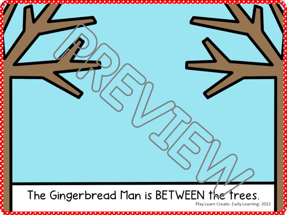 Gingerbread Man Interactive Book, Gingerbread Man Prepositions ...