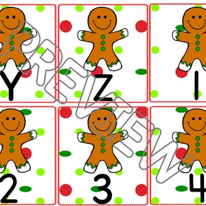 Gingerbread Letter and Number Games, Gingerbread Preschool Math ...