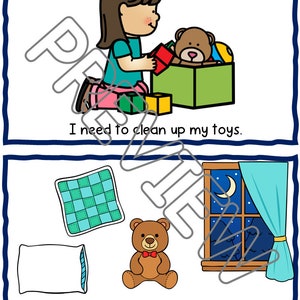 Bedtime Social Skills Story, Bedtime Routine Chart, Bedtime Visuals ...