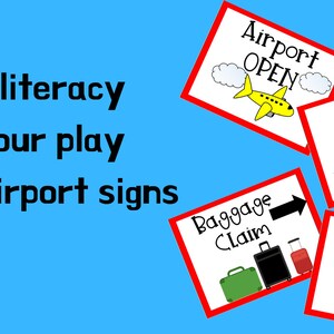 Airport Dramatic Play Set, Airport Pretend Play, Printable Dramatic ...