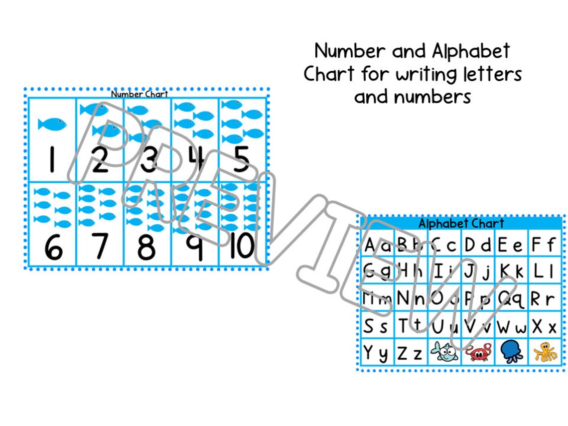 Printable Ocean Theme Learning, Ocean Theme Writing, Preschool Writing ...