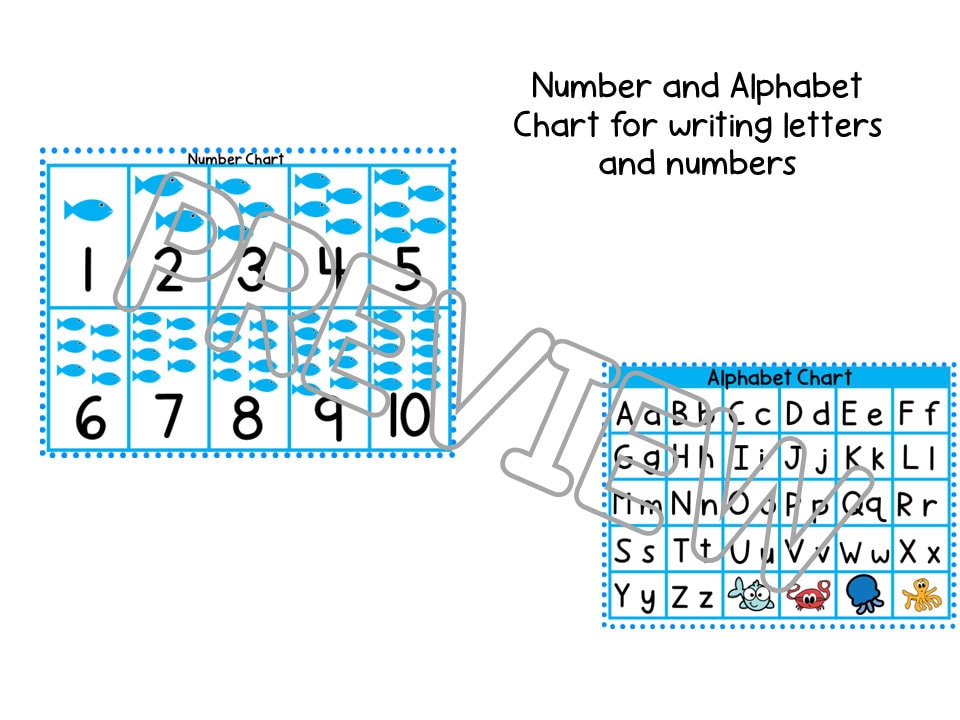 Printable Ocean Theme Learning, Ocean Theme Writing, Preschool Writing ...