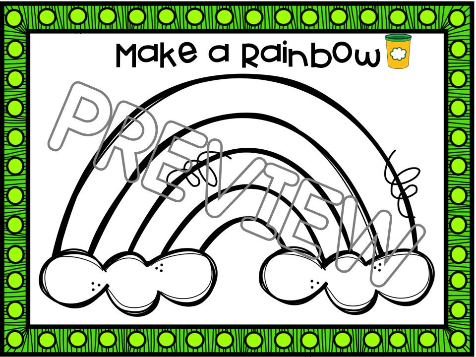 Printable St. Patricks Day Playdough Mats, Shamrock Playdough, Shamrock ...