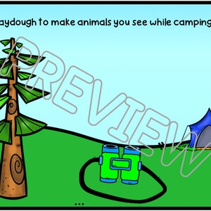 Camping Theme Playdough Mat, Camping Theme Learning, Camping Theme ...