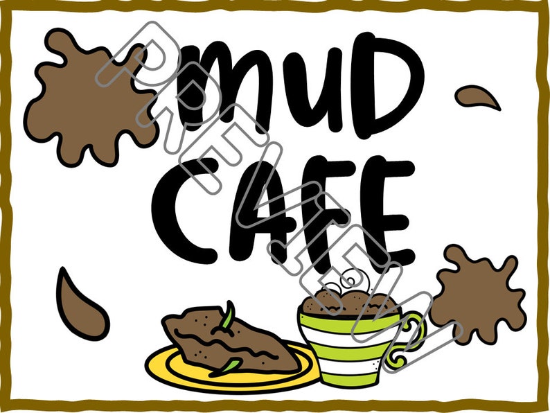 Mud Kitchen Cafe Dramatic Play, Outdoor Pretend Play Set, Summer ...